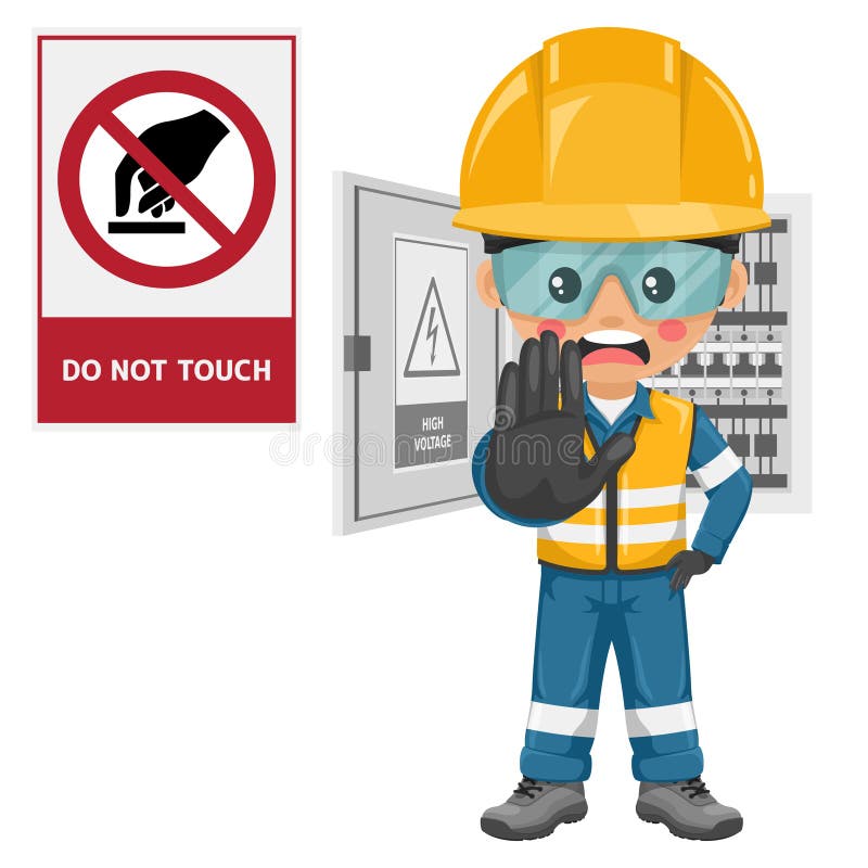 Do Not Touch. Not Touching Objects or Parts of an Object. Dangerous ...