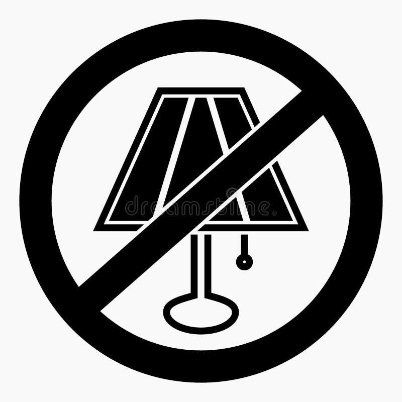 Do not turn on the lamp stock vector. Illustration of light - 263260501