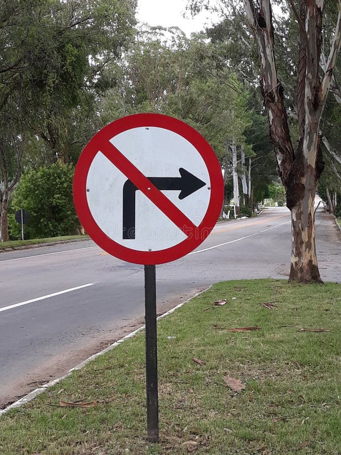 Do Not Turn Right stock image. Image of prohibited, signage - 31874673
