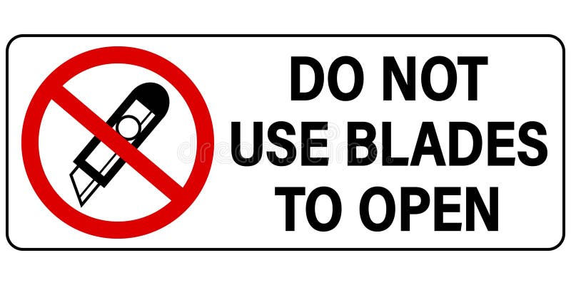 Do Not Use Blade To Open Stock Illustrations – 8 Do Not Use Blade To ...