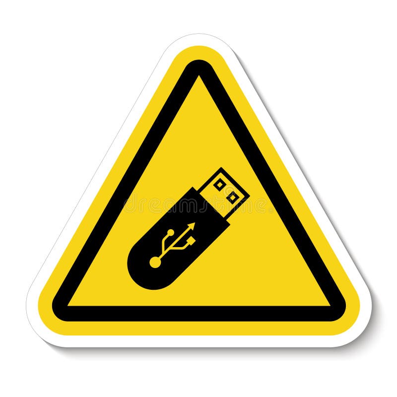 Do Not Use Flash Drive Symbol Sign Isolate on White Background,Vector ...