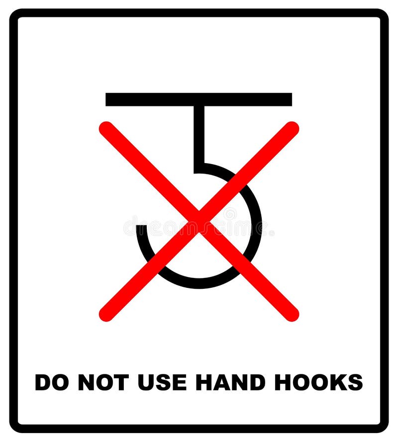 Do Not Use Hand Hooks Package Sign. for Use on Cardboard Boxes ...