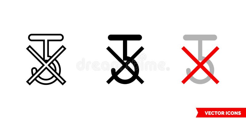 Do Not Use Hook Icon of 3 Types Color, Black and White, Outline ...