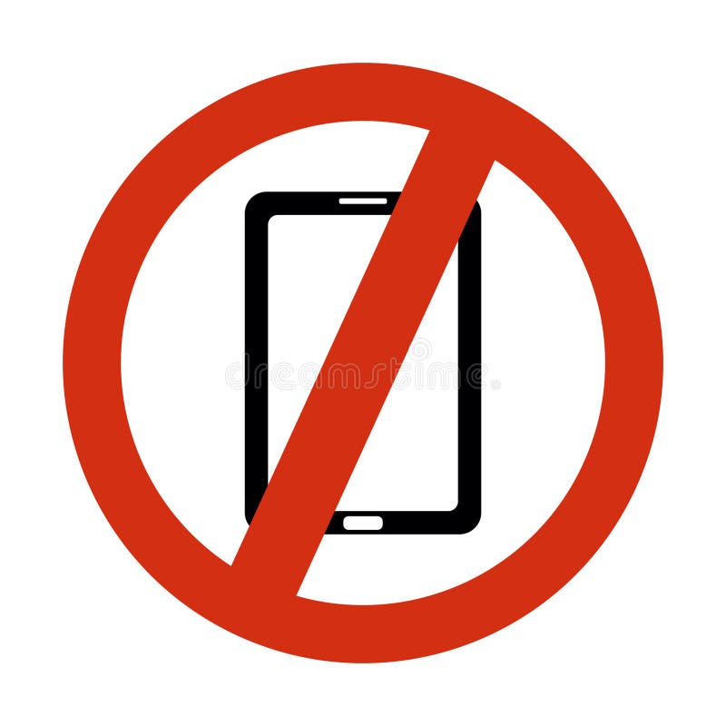Do Not Use Phone Red Icon Sign Vector Illustration Stock Vector ...