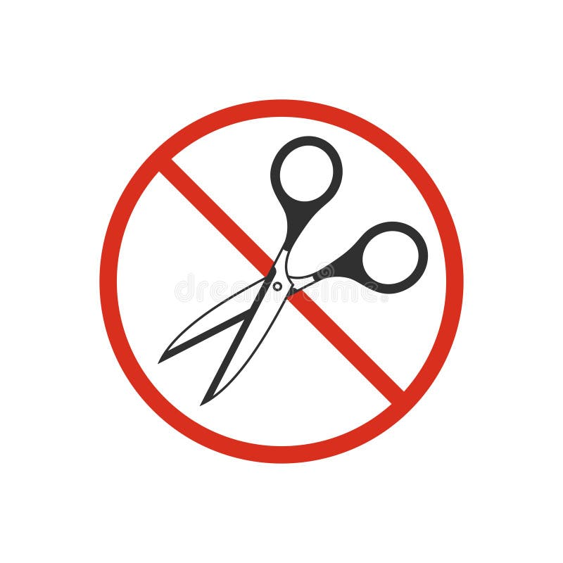 Do not use scissors stock illustration. Illustration of allowed - 337392703