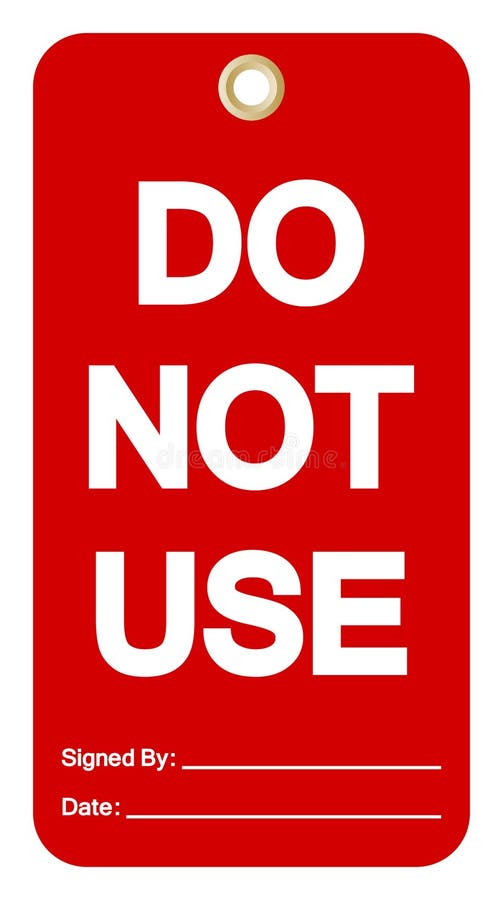 Do Not Use Tag Symbol Sign,Vector Illustration, Isolate on White ...
