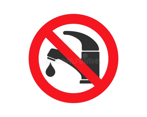 Do Not Use Tap Icon.Prohibited Drink Non Potable Water Symbol. Danger ... Do Not Use Tap Icon.Prohibited Drink Non Potable Water Symbol. Danger ...
