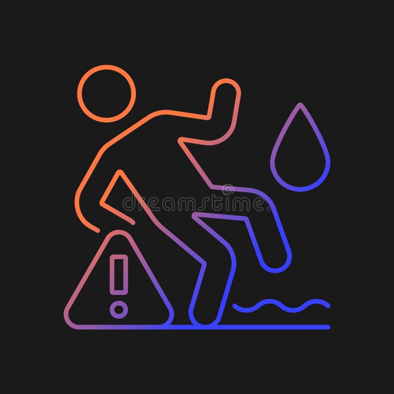 Do Not Use on Wet Surface Gradient Vector Manual Label Icon for Dark ...