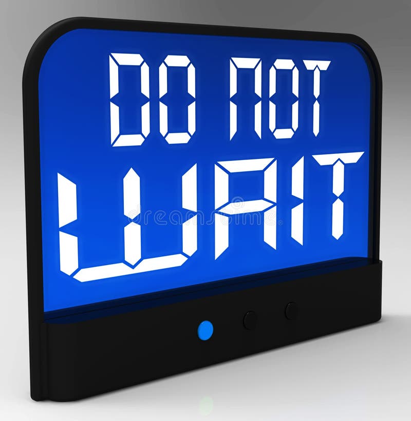 Do it Now Clock Showing Urgency for Action Stock Illustration ...