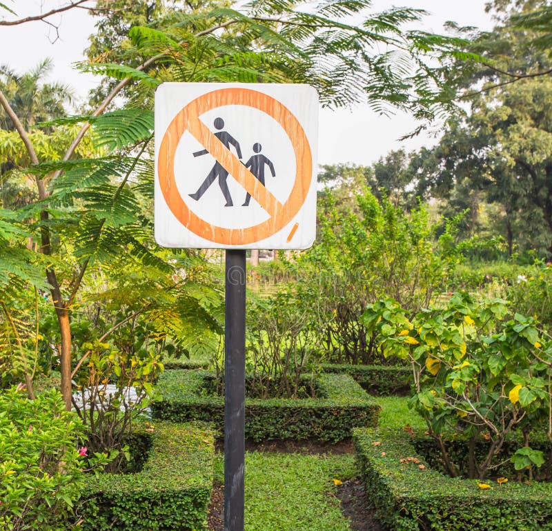 Please Don't Step Into The Lawn Stock Photo - Image of park, allowed ...