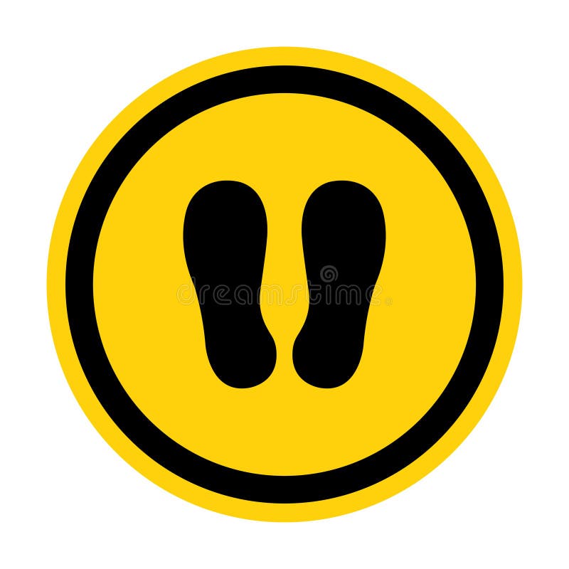 Do Not Walk or Stand Here Symbol Sign Isolate on White Background ...