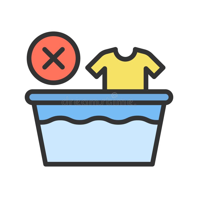Do Not Wash Icon Vector Image. Stock Vector - Illustration of symbol ...