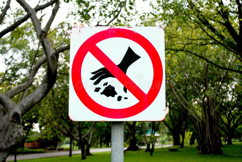 Do Not Waste Warning Signs. Stock Photo - Image of grass, information ...