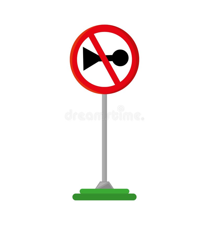 Do Not Whistle Traffic Signal Stock Vector - Illustration of signs ...