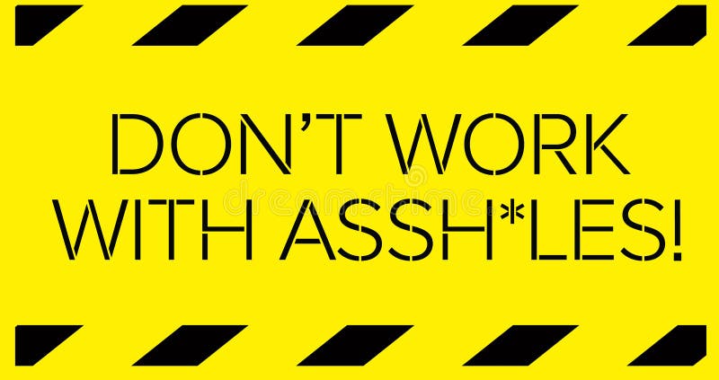 Do Not Work with Warning Sign Stock Vector - Illustration of street ...