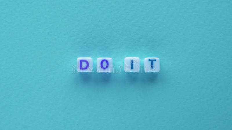 Motivation Stop Motion Animation with Wooden Letters Stock Video ...