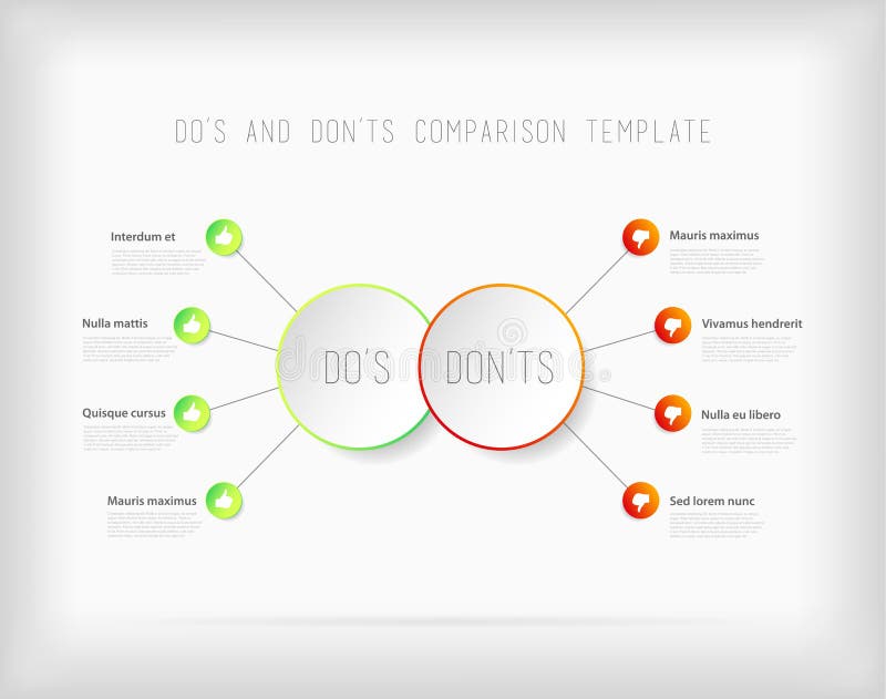 Dos Donts Template Stock Illustrations – 100 Dos Donts Template Stock ...
