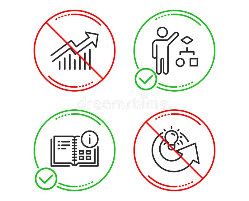 Algorithm Demand Curve And Instruction Info Icons Set Share Idea Sign Vector Stock Vector