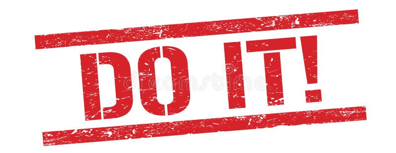 DO it! Text on Red Vintage Lines Stamp Stock Illustration ...