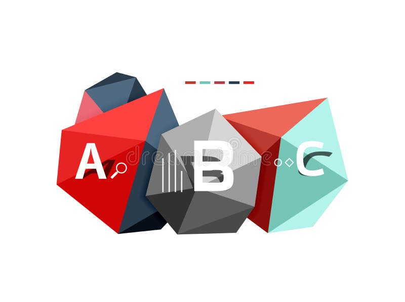 Do Triângulo Molde Infographic Poli Abstrato Baixo Ilustração do Vetor ...