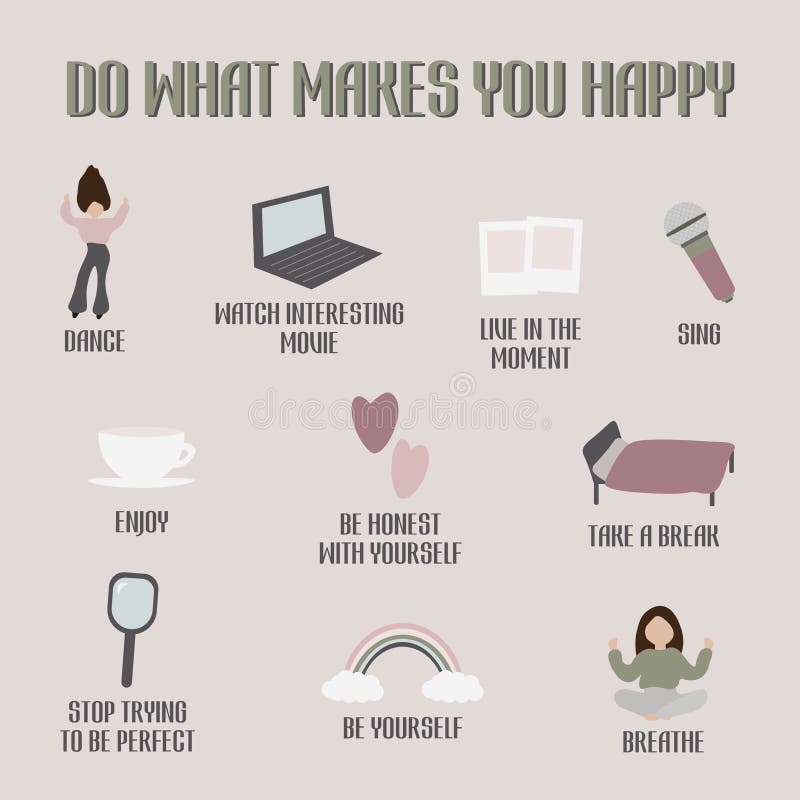 Do what makes you happy stock illustration. Illustration of sketch ...