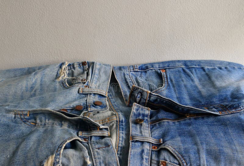 Do You Like Button or Zipper Fly on Jeans Stock Image - Image of ...