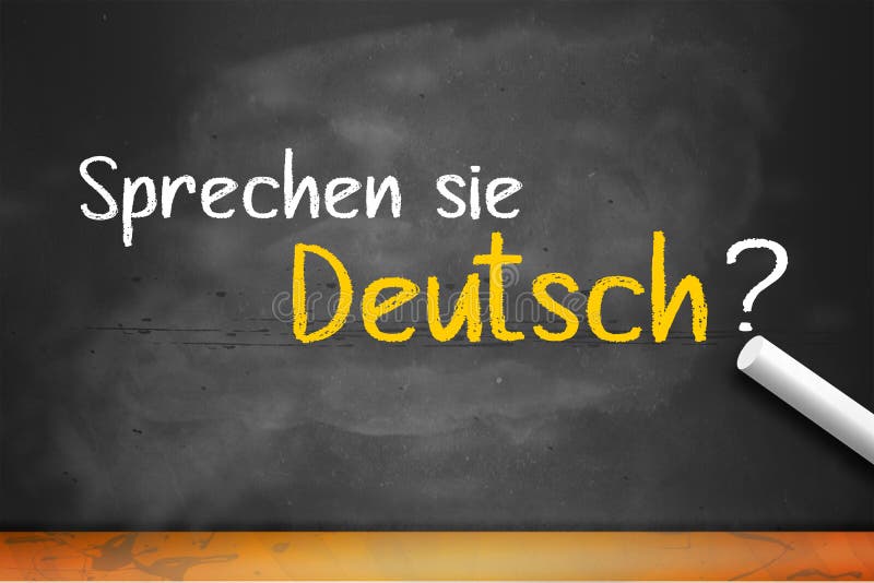 Do You Speak German Language on Chalkboard Stock Illustration ...