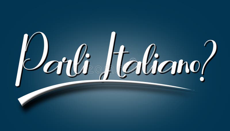 Do You Speak Italian Word on Blue Background Stock Illustration ...