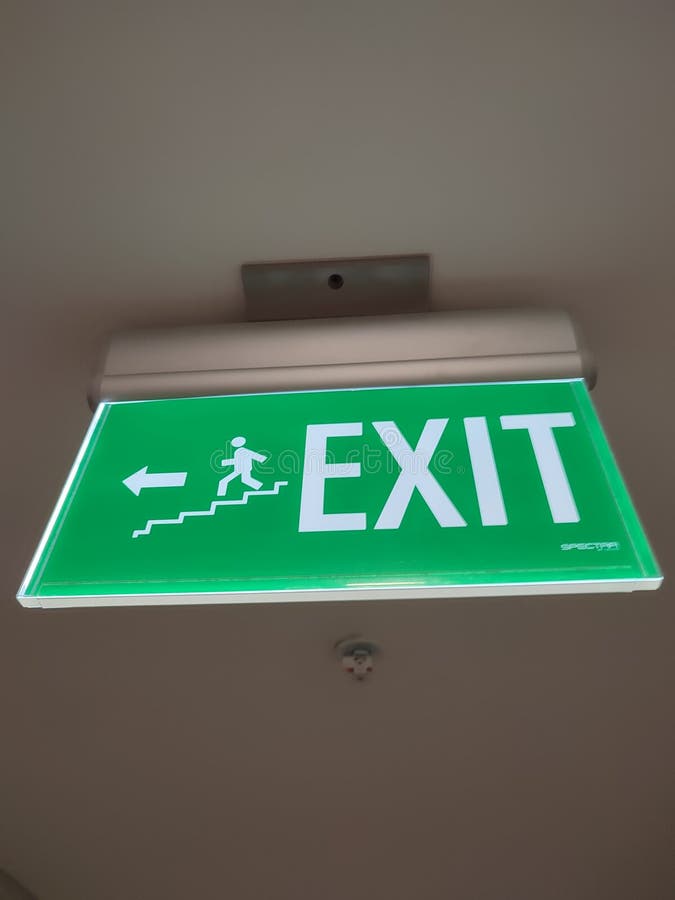 Do You Want To Exit? Evacuate through this Way Stock Image - Image of ...