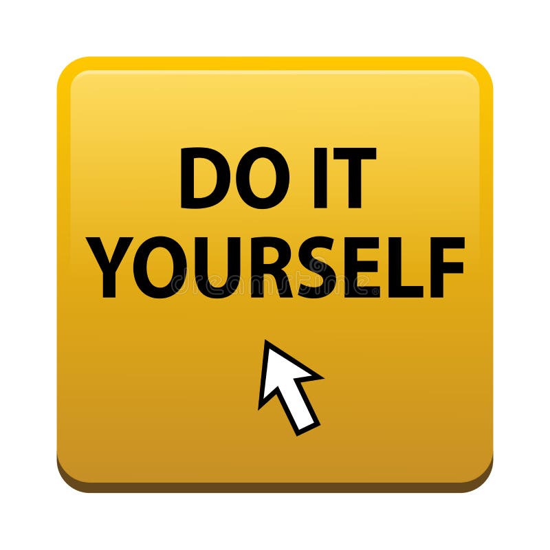 Do it yourself button stock vector. Illustration of genius - 203910856
