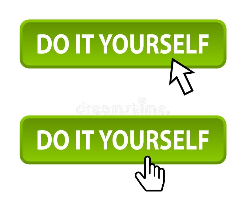 Do it yourself button stock vector. Illustration of adept - 203910984