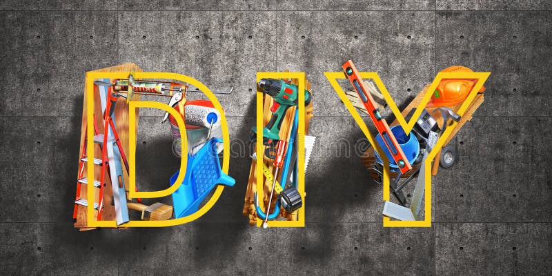 Do it Yourself. Construction Tools in Form of DIY Word Stock ...