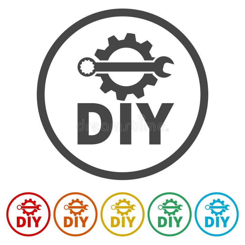 Do it Yourself Icon, DIY Icon, 6 Colors Included Stock Vector ...