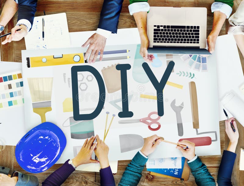 DIY Do it Yourself Project Measurement for Cutting or Fitting Wood Tape Measures Stock Image ...