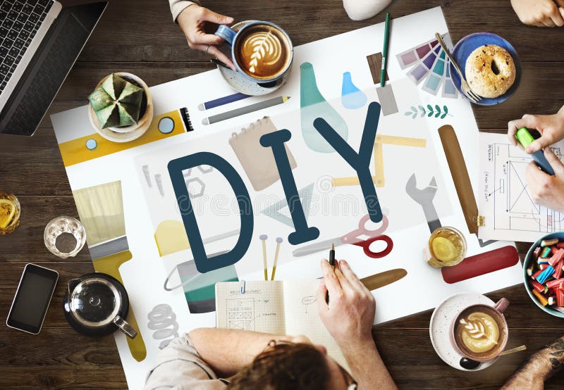 Do it Yourself Project Graphics Concept Stock Image - Image of makeover ...