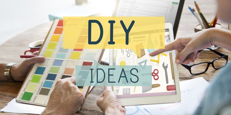 Do it Yourself Project Graphics Concept Stock Image - Image of colorful ...