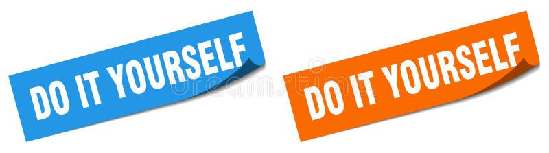 Do it Yourself Sticker. Do it Yourself Sign Set Stock Vector ...