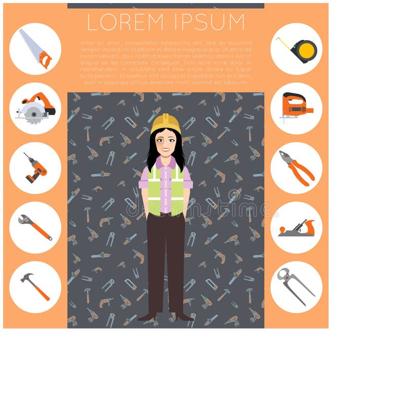 Do-it-Yourself Tools Banner7 Stock Vector - Illustration of hand ...