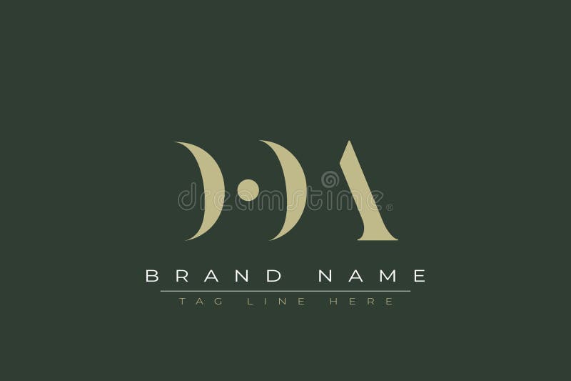 DOA Abstract Letter Logo Design Stock Vector - Illustration of letter ...