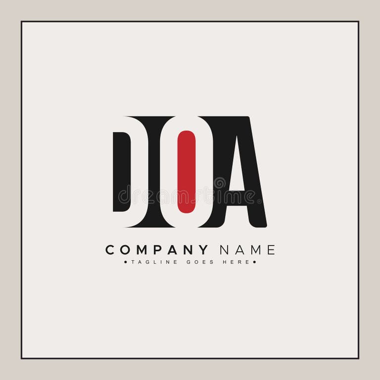 DOA Minimal Vector Logo - Simple Business Logo for Initials D, O and a ...