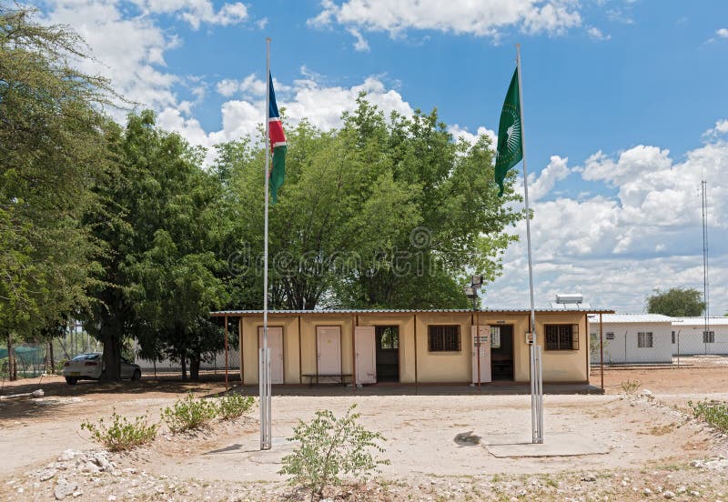 The Dobe Border Post Small Border Crossing between Botswana and Namibia ...