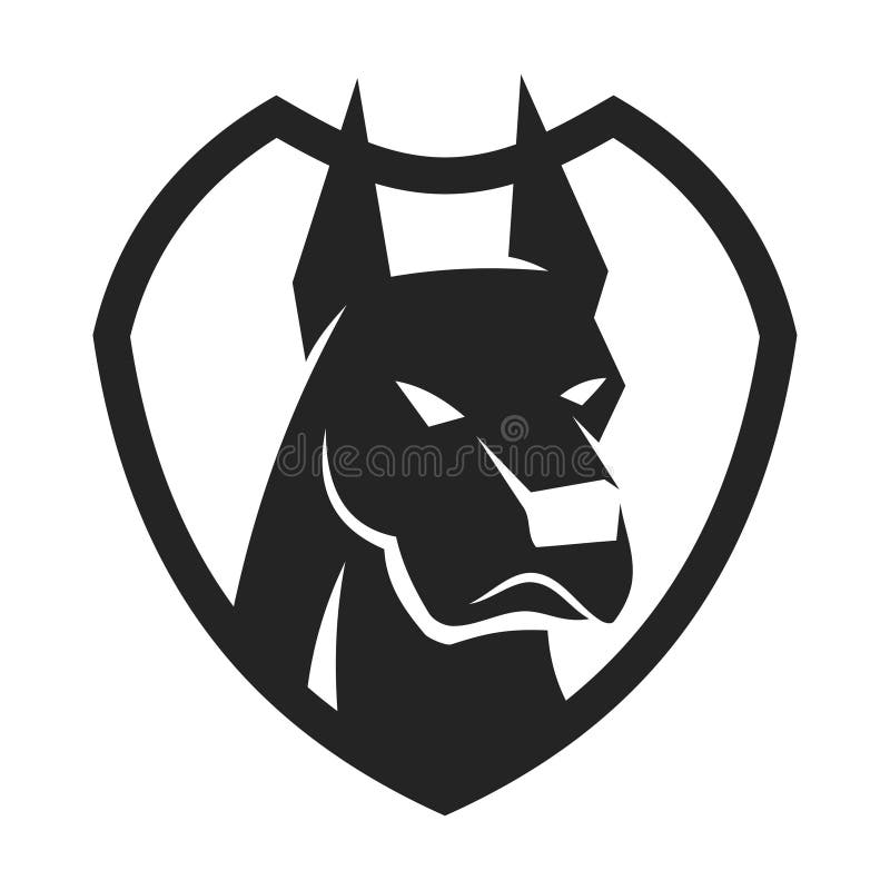 Doberman Logo Template Isolated. Brand Identity. Icon Abstract Vector ...