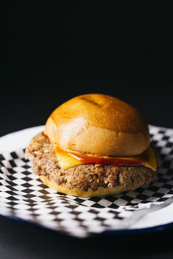 Cheeseburger with Melted Cheese Stock Image - Image of cholesterol ...