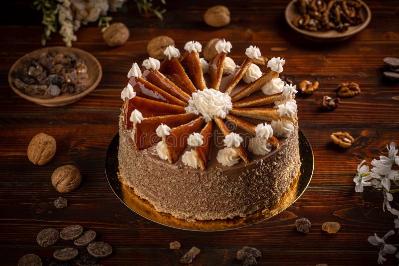 Hungarian Dobos Torte - Cake Stock Photo - Image of closeup, pastry ...