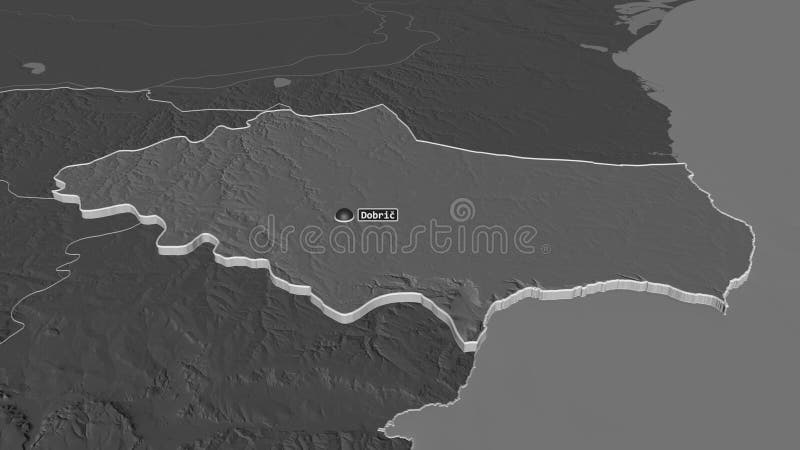 Dobrich, Bulgaria - Extruded with Capital. Bilevel Stock Illustration ...