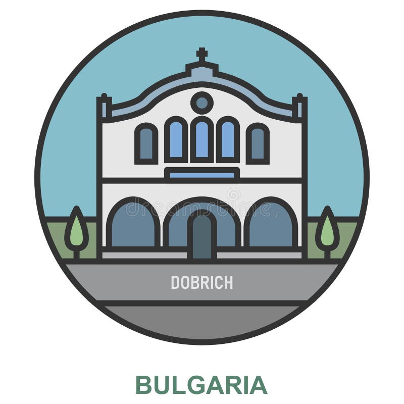 Dobrich. Cities and Towns in Bulgaria Stock Vector - Illustration of ...