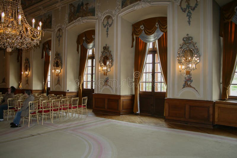 Interior of Czech Castle Dance Hall. Sightseeing of Czech Republic ...
