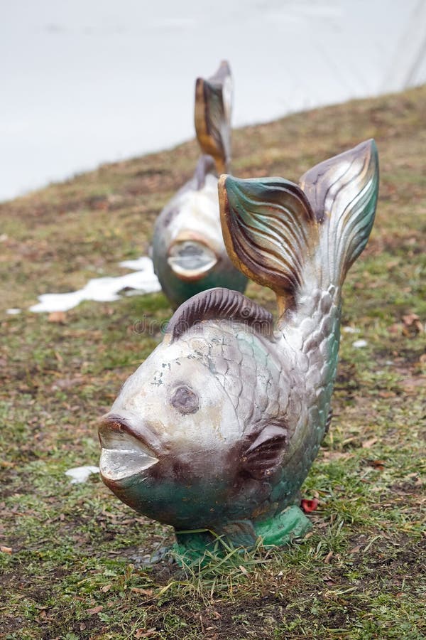 Dobrush, Belarus - December 28, 2017: Architectural Form of FISH on the ...