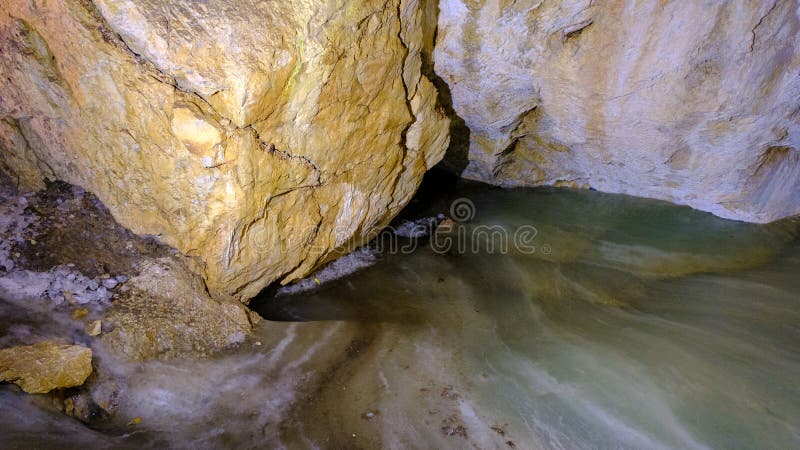 Dobsinska Ice Cave in Slovakia, Slovak Paradise Stock Image - Image of ...