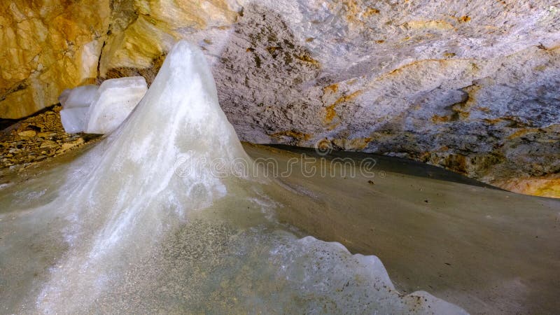 Dobsinska Ice Cave in Slovakia, Slovak Paradise Stock Photo - Image of ...